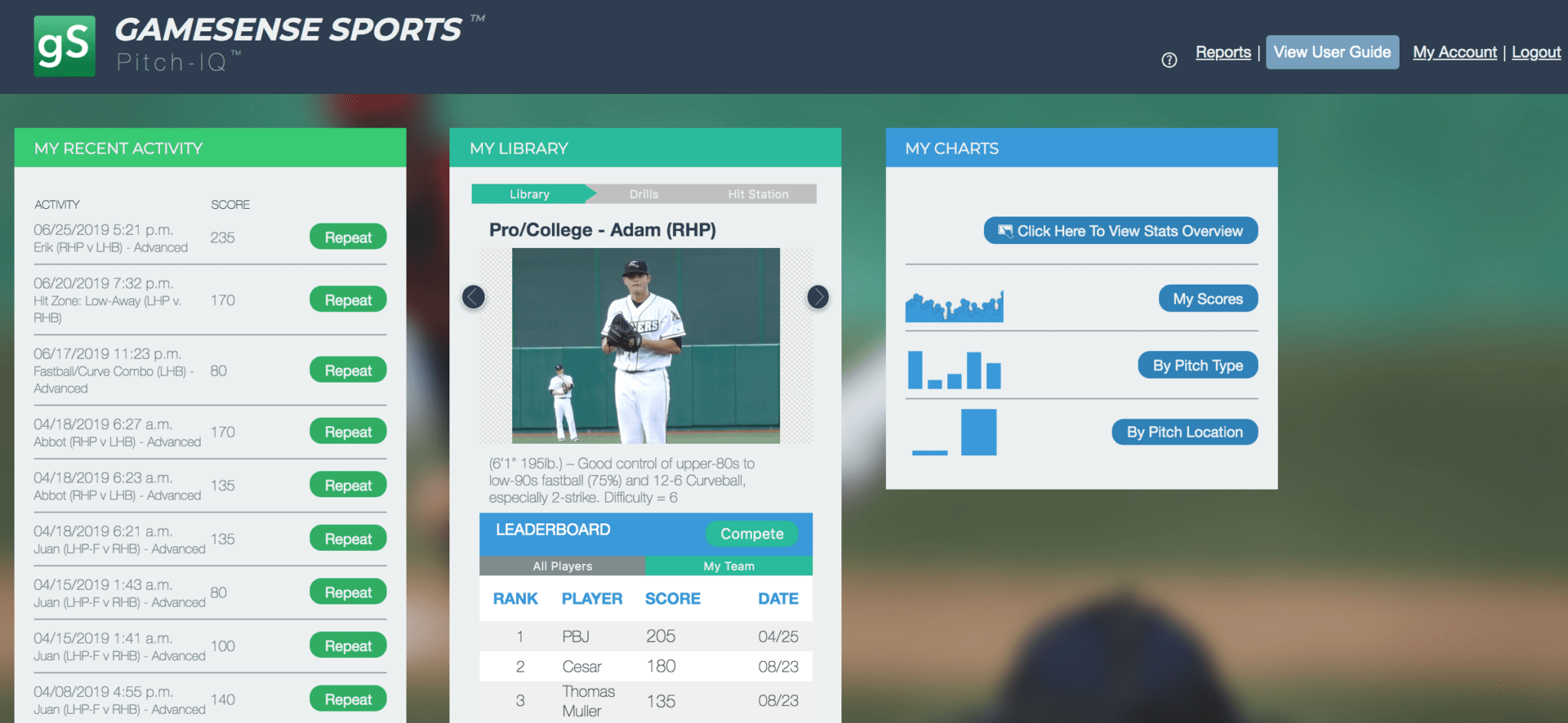 gameSense web app; use it on your internet browser - GameSense